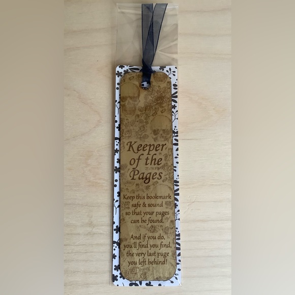 Office | The Keeper Of The Pages Wooden Laser Cutengraved Bookmark Ooak ...